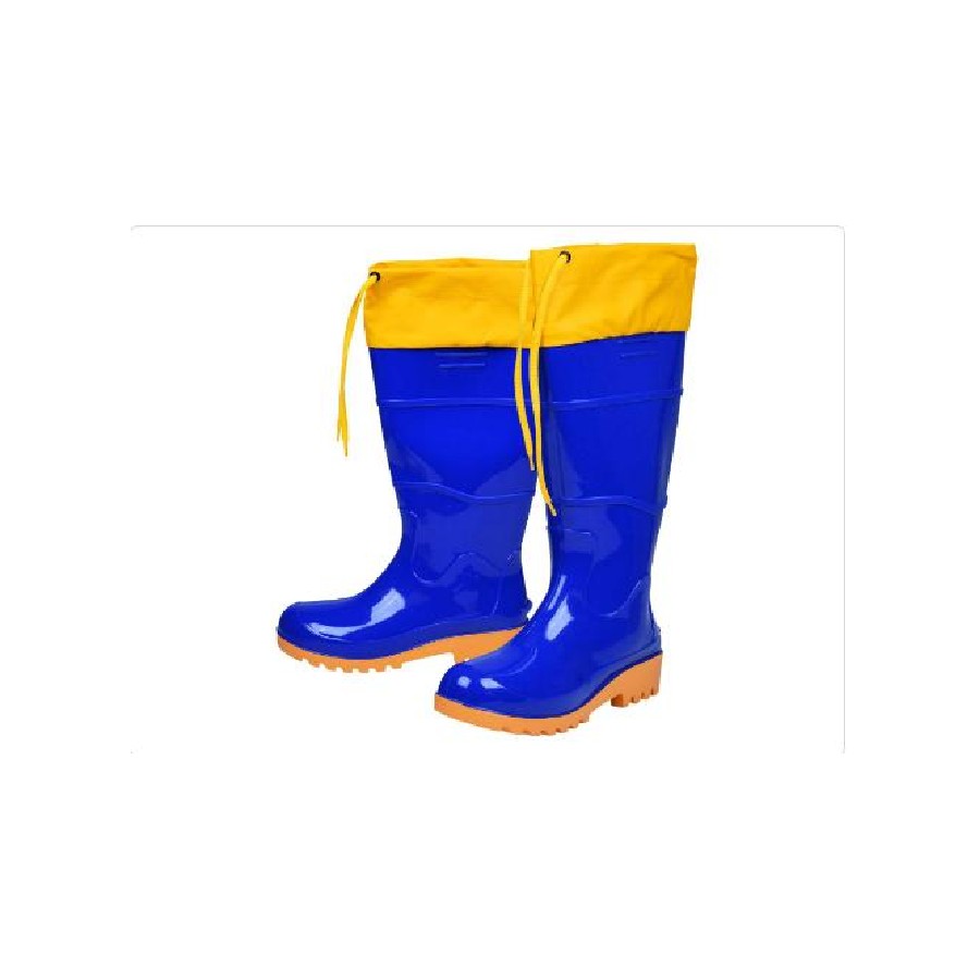 Bota PVC Cano Longo C/Polaina Azul/Amarelo N°43 - Tul