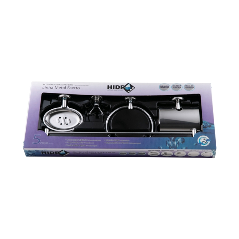 Kit Acessórios Inox 5Pçs - Tul