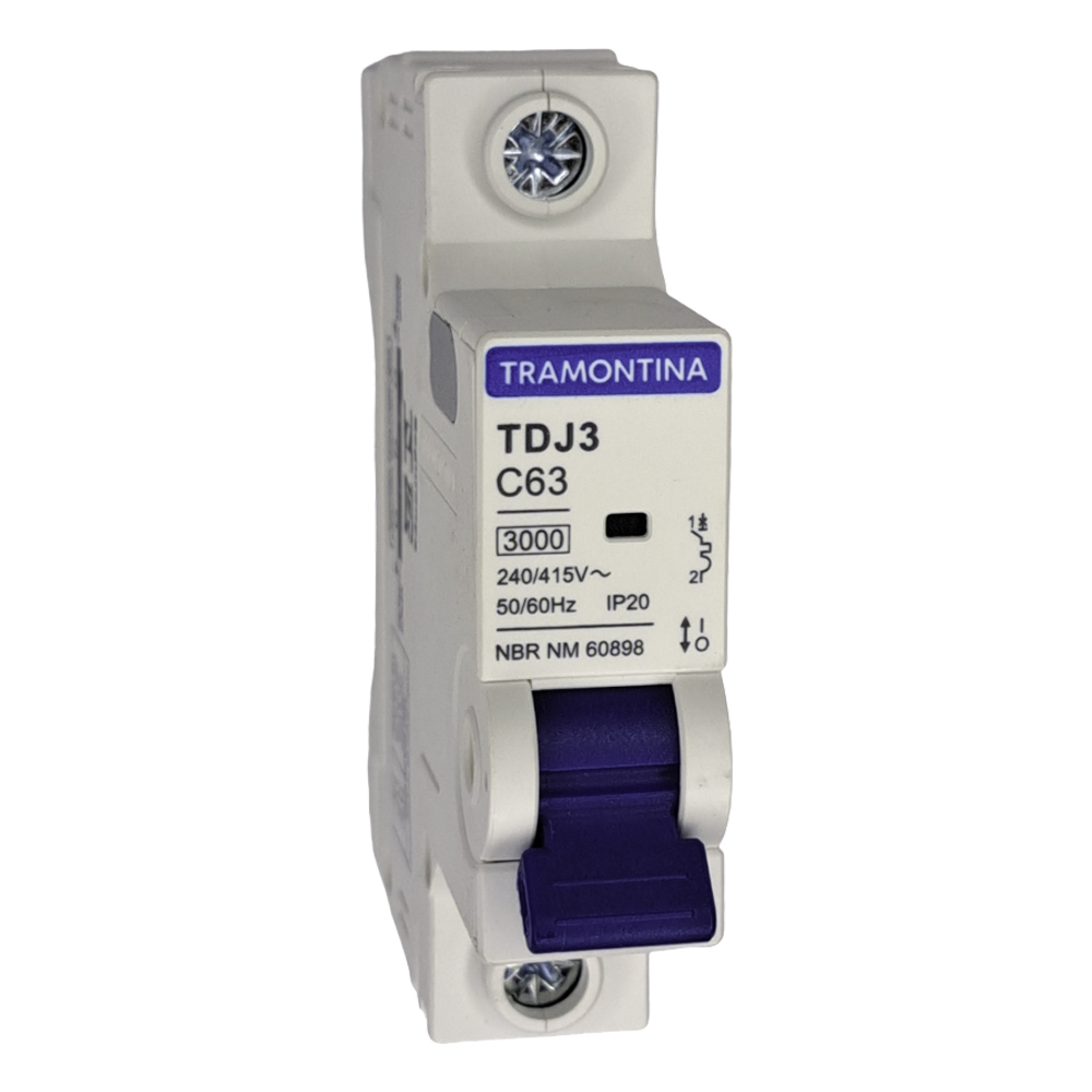 Disjuntor "DIN" Unipolar 63A C - Tul