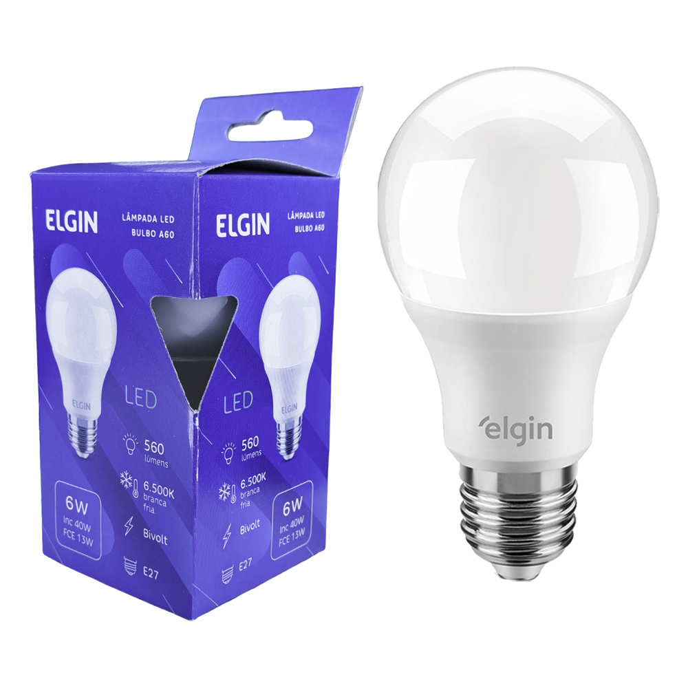 Lâmpada LED Bulbo A60 6W 6500K - Tul
