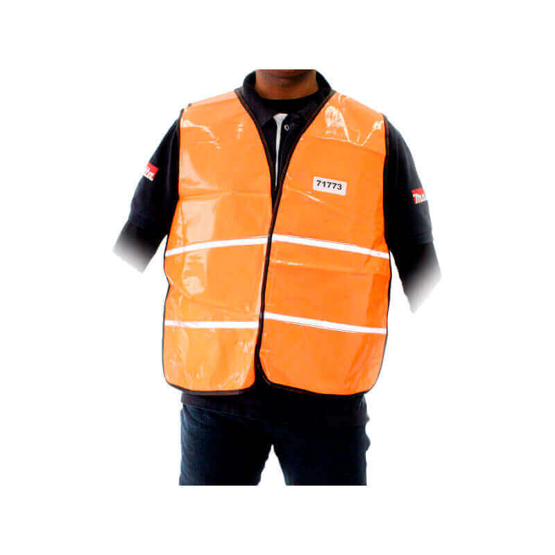 Colete Sinalização Laranja Jaleco PVC - Tul